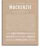 Mackenzie | Name Art Print – Name Stories