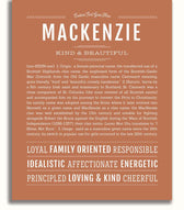 Mackenzie | Name Art Print – Name Stories