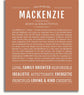Mackenzie | Name Art Print – Name Stories