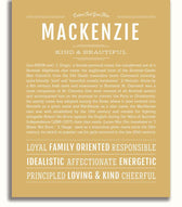 Mackenzie | Name Art Print – Name Stories