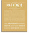 Mackenzie Personalized Name Meaning Art Prints – Name Stories