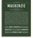 Mackenzie | Name Art Print – Name Stories