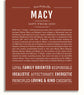 Macy | Name Art Print – Name Stories