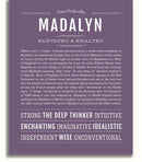 Madalyn | Name Art Print – Name Stories