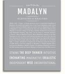 Madalyn | Name Art Print – Name Stories