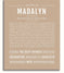 Madalyn | Name Art Print – Name Stories