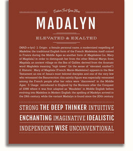 Madalyn | Name Art Print – Name Stories