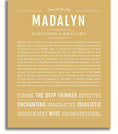 Madalyn | Name Art Print – Name Stories
