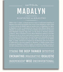 Madalyn | Name Art Print – Name Stories