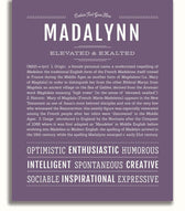 Madalynn | Name Art Print – Name Stories