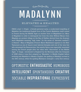 Madalynn | Name Art Print – Name Stories