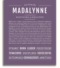 Madalynne | Name Art Print – Name Stories