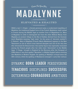 Madalynne | Name Art Print – Name Stories