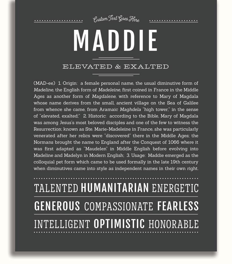 Maddie | Name Art Print – Name Stories
