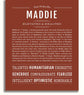 Maddie Personalized Name Meaning Art Prints – Name Stories
