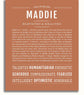 Maddie Personalized Name Meaning Art Prints – Name Stories