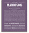 Maddison Personalized Name Meaning Art Prints – Name Stories