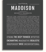 Maddison | Name Art Print – Name Stories