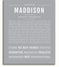 Maddison Personalized Name Meaning Art Prints – Name Stories