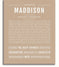 Maddison Personalized Name Meaning Art Prints – Name Stories