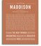 Maddison | Name Art Print – Name Stories