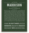 Maddison Personalized Name Meaning Art Prints – Name Stories