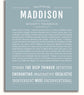 Maddison Personalized Name Meaning Art Prints – Name Stories