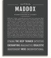 Maddox Personalized Name Meaning Art Prints – Name Stories