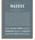Maddox (male) | Name Art Print - Personalized Custom Gifts – Name Stories