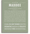 Maddox Personalized Name Meaning Art Prints – Name Stories