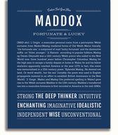 Maddox (male) | Name Art Print – Name Stories