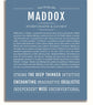Maddox (male) | Name Art Print – Name Stories