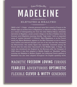 Madeleine | Name Art Print – Name Stories
