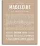 Madeleine Personalized Name Meaning Art Prints – Name Stories