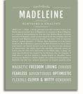 Madeleine Personalized Name Meaning Art Prints – Name Stories
