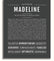 Madeline Personalized Name Meaning Art Prints – Name Stories