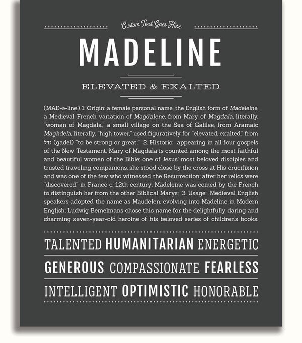 Madeline | Name Art Print - Personalized Custom Gifts – Name Stories