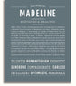 Madeline Personalized Name Meaning Art Prints – Name Stories