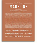 Madeline Personalized Name Meaning Art Prints – Name Stories