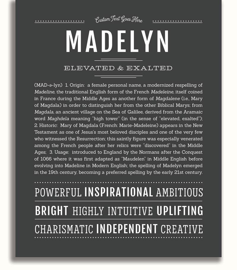 Madelyn | Name Art Print – Name Stories
