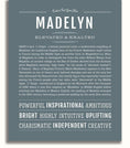Madelyn Personalized Name Meaning Art Prints – Name Stories