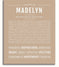 Madelyn Personalized Name Meaning Art Prints – Name Stories