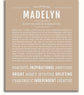Madelyn Personalized Name Meaning Art Prints – Name Stories