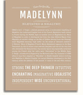 Madelynn | Name Art Print – Name Stories