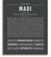 Madi | Name Art Print – Name Stories