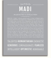 Madi | Name Art Print – Name Stories