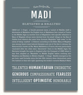 Madi | Name Art Print – Name Stories