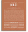 Madi | Name Art Print – Name Stories