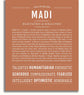 Madi | Name Art Print – Name Stories