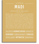 Madi | Name Art Print – Name Stories